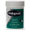 Valupak Multivitamin & Mineral Tablets - Buy Online